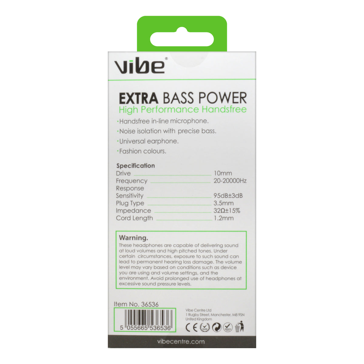 Vibe Extra Bass Power High Performance 3.5MM Handsfree with mic – Vibe ...
